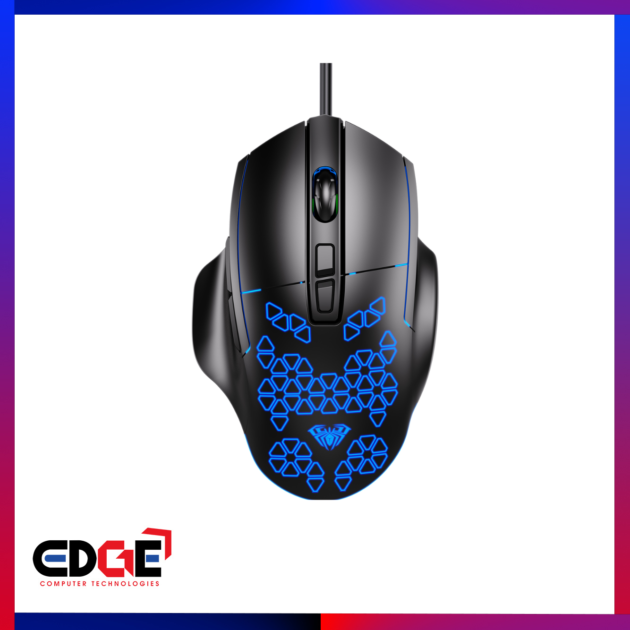 AULA Wind F812 w/ Rainbow Backlight Wired Gaming Mouse, Black – EDGE ...