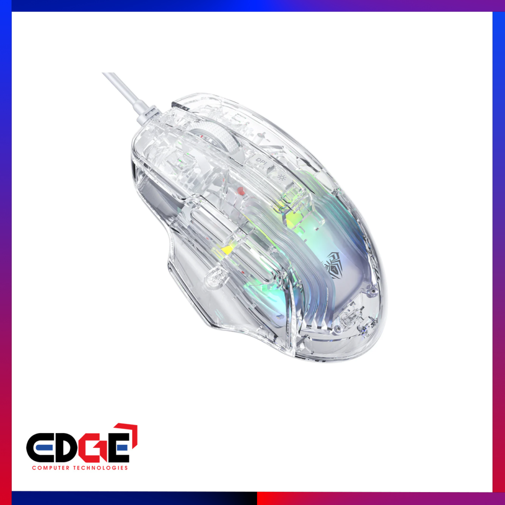 AULA S80 Transparent Wired RGB Gaming Mouse – EDGE Computer Technologies