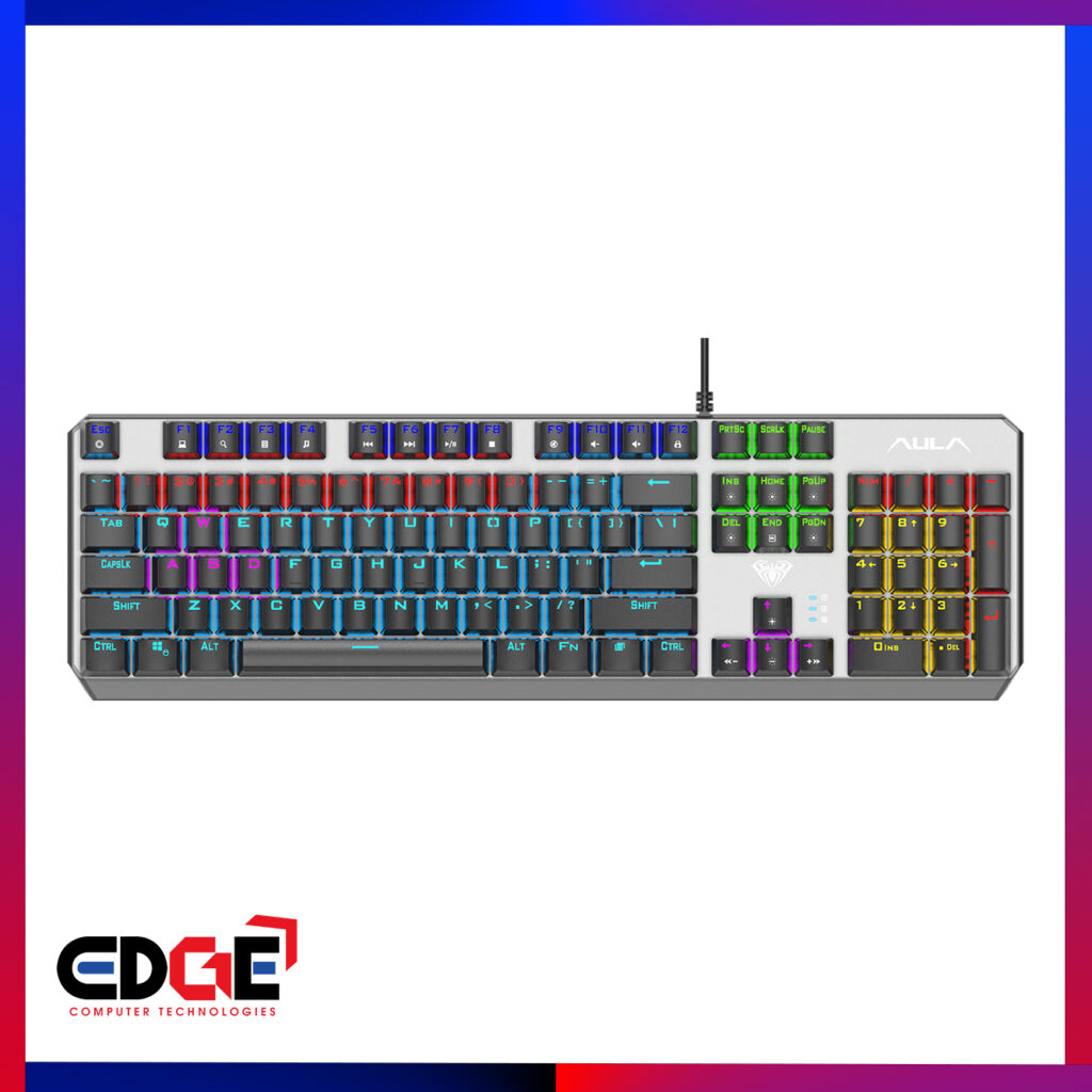 AULA Wind F3287 Rainbow Wired 80% Mechanical Gaming Keyboard, Blue ...
