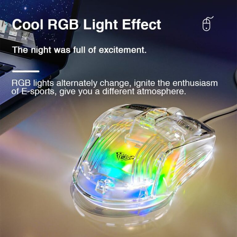 AULA S80 Transparent Wired RGB Gaming Mouse – EDGE Computer Technologies