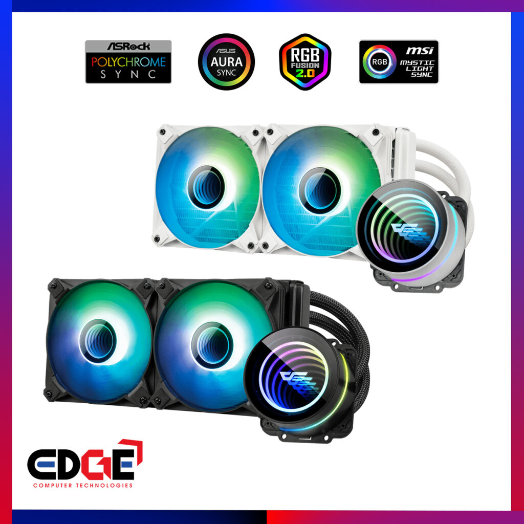 DARKFLASH Twister DX240 V2.6 AIO Liquid CPU Cooler, 2-fans, 800-1800rpm ...