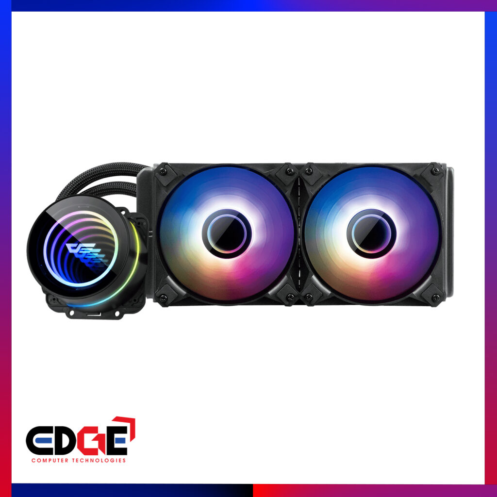 DARKFLASH Twister DX240 V2.6 AIO Liquid CPU Cooler, 2-fans, 800-1800rpm ...