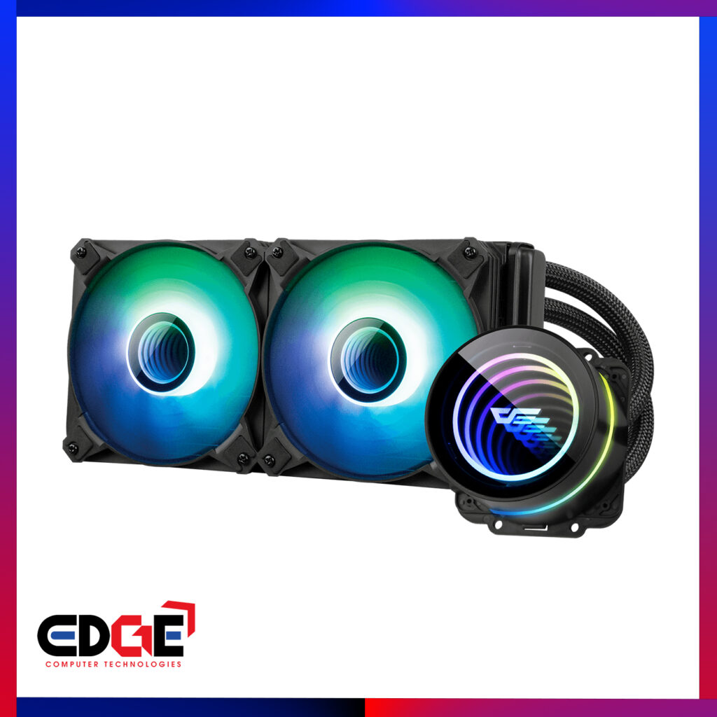 DARKFLASH Twister DX240 V2.6 AIO Liquid CPU Cooler, 2-fans, 800-1800rpm ...