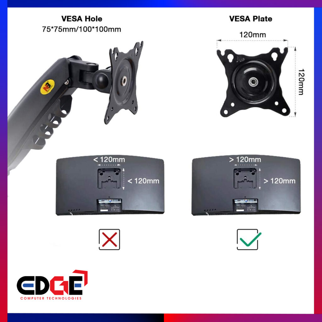 17″-27″, NORTHBAYOU F160 Dual Gas-Strut Flex Desktop Monitor Mount ...