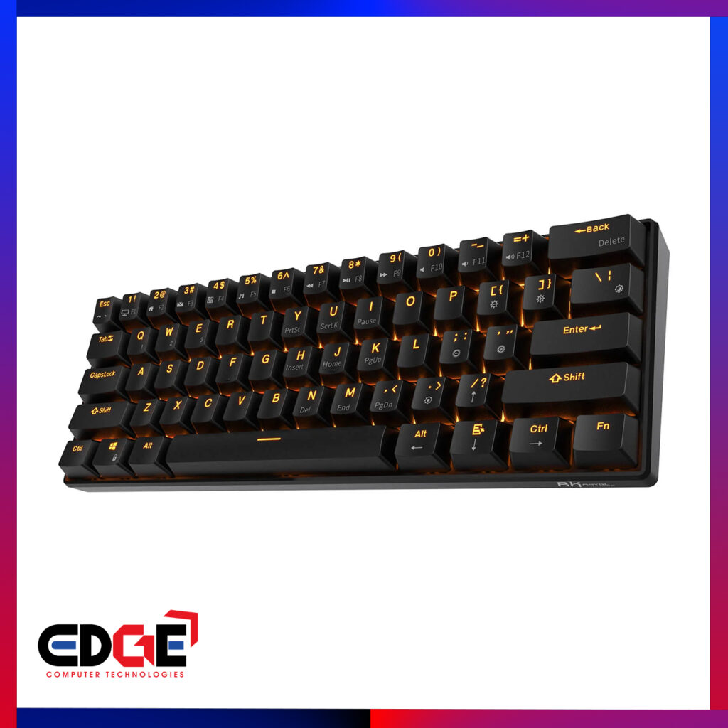 ROYAL KLUDGE RK61 Black Tri-mode RGB 60% Wireless Mechanical Keyboard ...