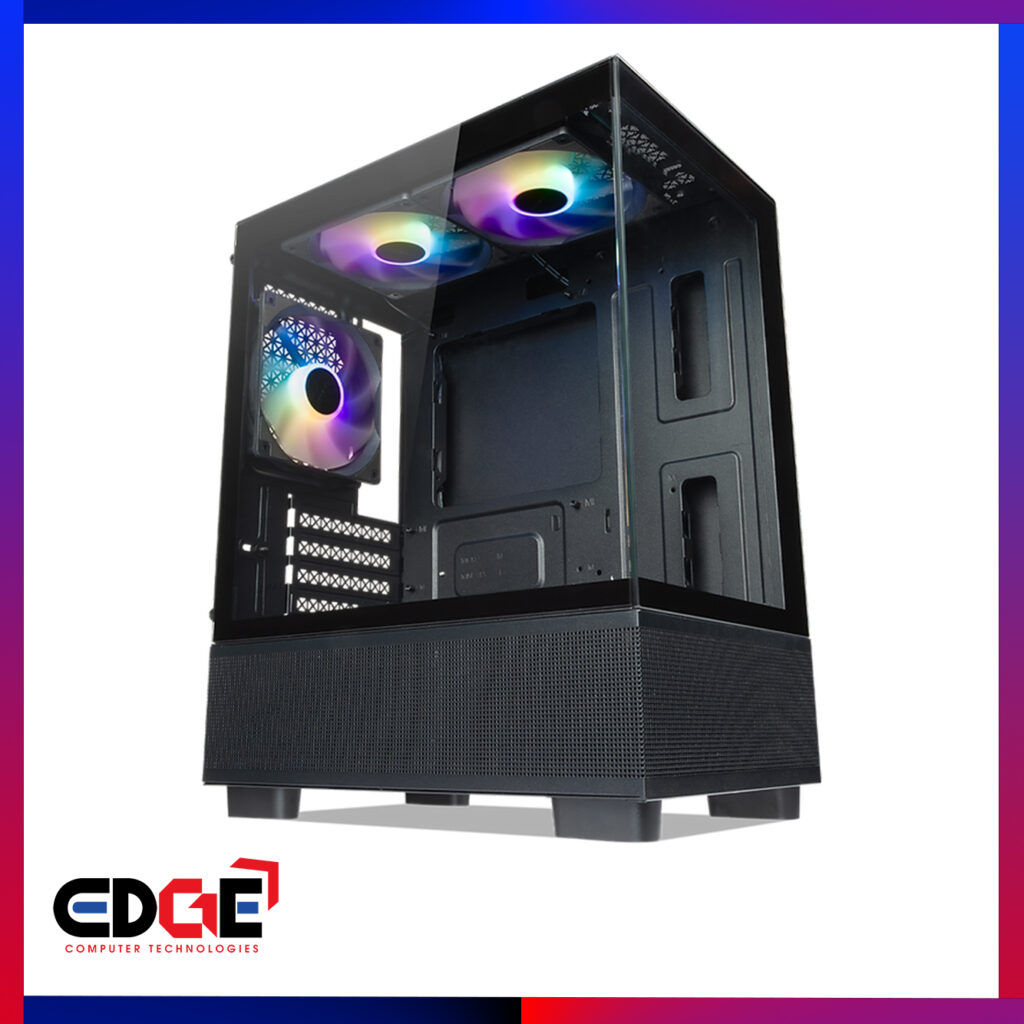 TECWARE Infinity M2 Dual Tempered Glass mATX/ITX PC Chassis, 3*12cm ...