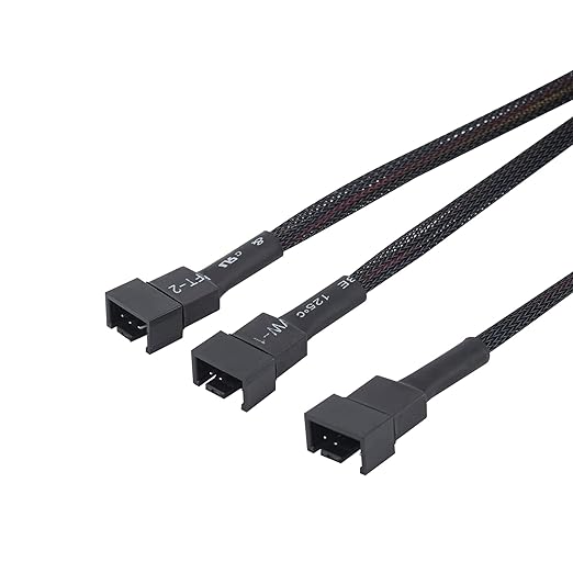 3-way Fan Splitter, Black – EDGE Computer Technologies