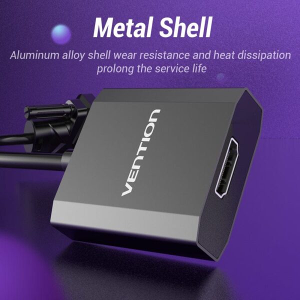 VENTION VGA to HDMI Converter with Female Micro-USB and Audio Port ...