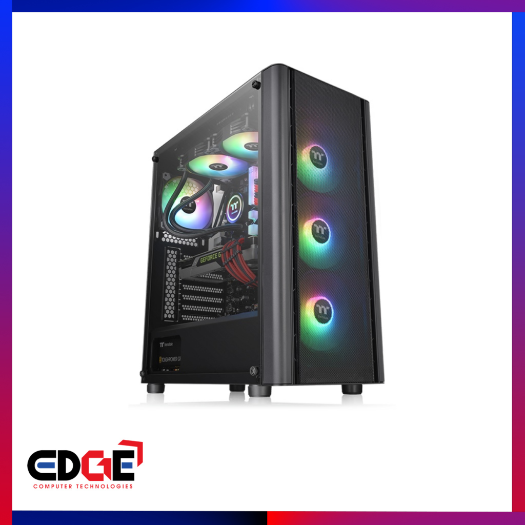 THERMALTAKE V250 ARGB Air TG ATX/mATX/mITX Chassis, Black Edition ...