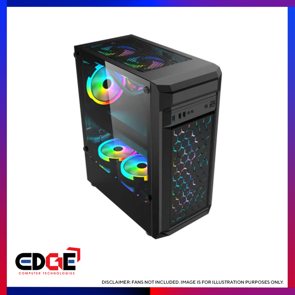 COOLMAN Harley mATX/ITX PC Chassis, Black – EDGE Computer Technologies
