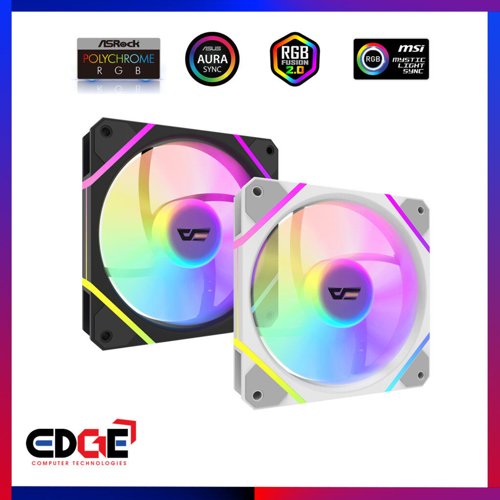 DARKFLASH DM12F 3-pack ARGB Cooling Fan, 1200rpm, 6 – Pin Connector ...