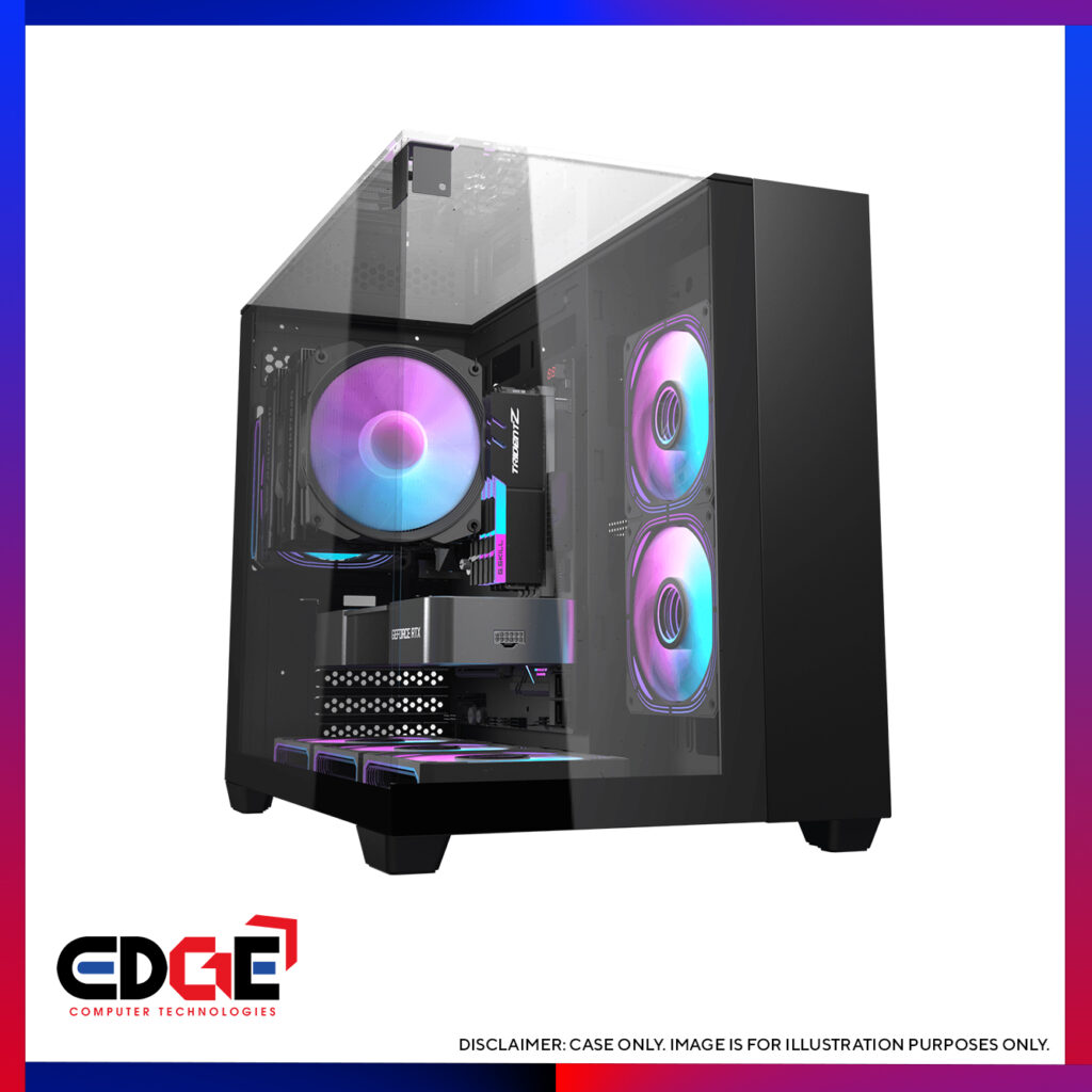 DARKFLASH TH285M Luxury M-ATX Triple-sided Tempered Glass PC Chassis ...