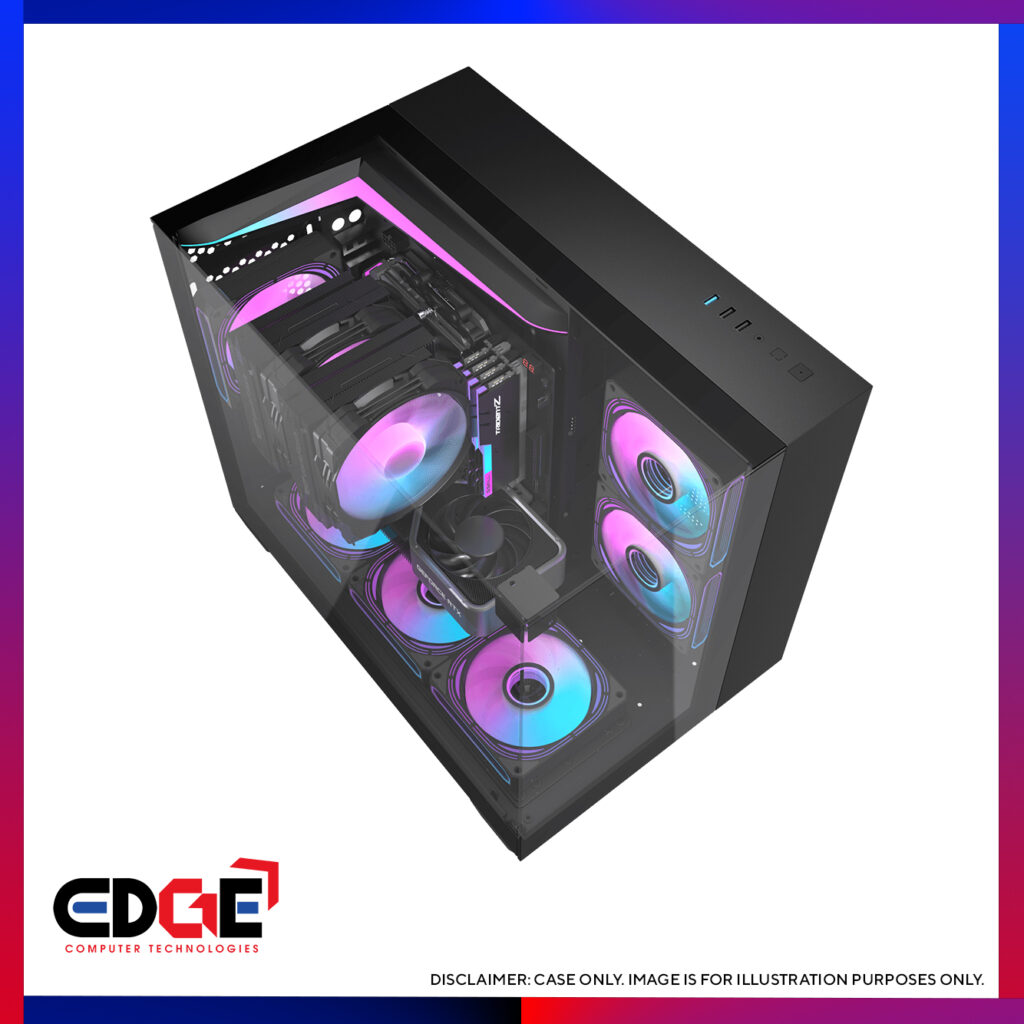 DARKFLASH TH285M Luxury M-ATX Triple-sided Tempered Glass PC Chassis – EDGE Computer Technologies