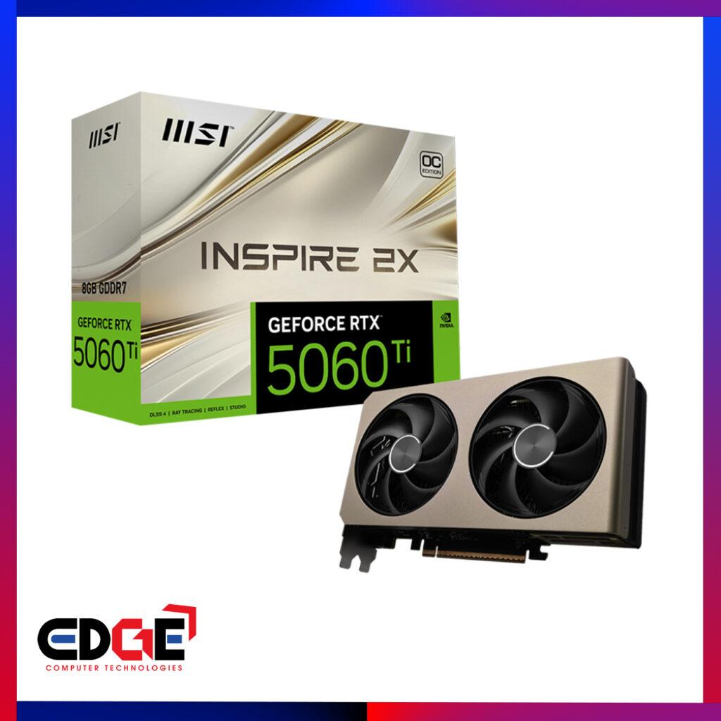 MSI GeForce RTX 5060 Ti INSPIRE 2X OC GPU – EDGE Computer Technologies
