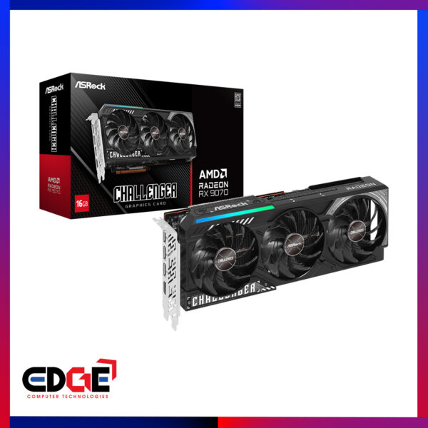 ASROCK AMD Radeon RX 9070 Challenger 16G GPU – EDGE Computer Technologies