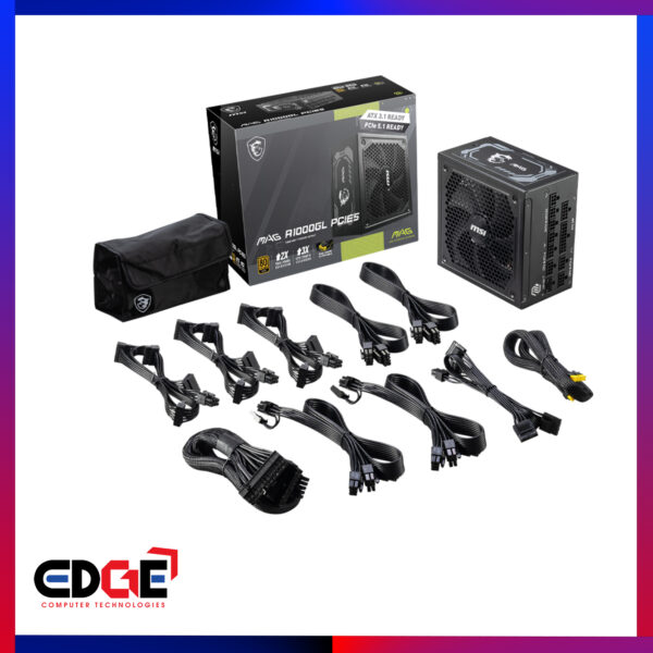 1000W MSI MAG A1000GL PClE5 PSU | 80+ Gold | Fully Modular – EDGE ...