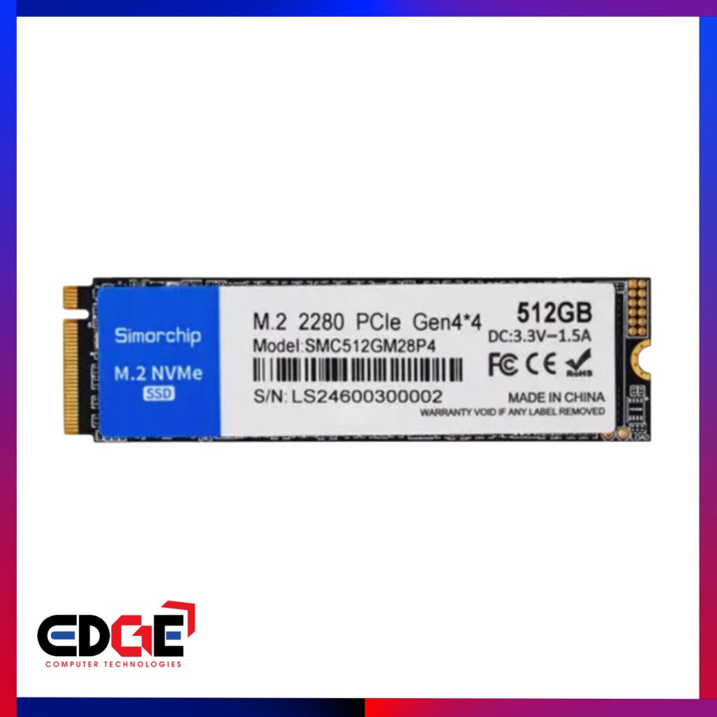 512GB SIMORCHIP 320 PCIe Gen 3×4 M.2 NVMe SSD – EDGE Computer Technologies