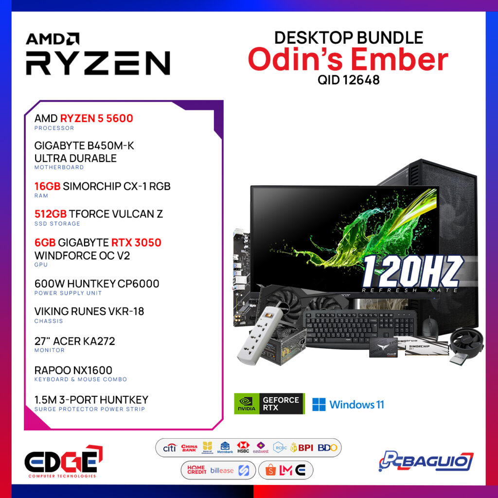 Marry me | Ryzen 5 3400G | 8GB DDR4 RAM | 256GB SSD | 23.6″ FHD Monitor ...