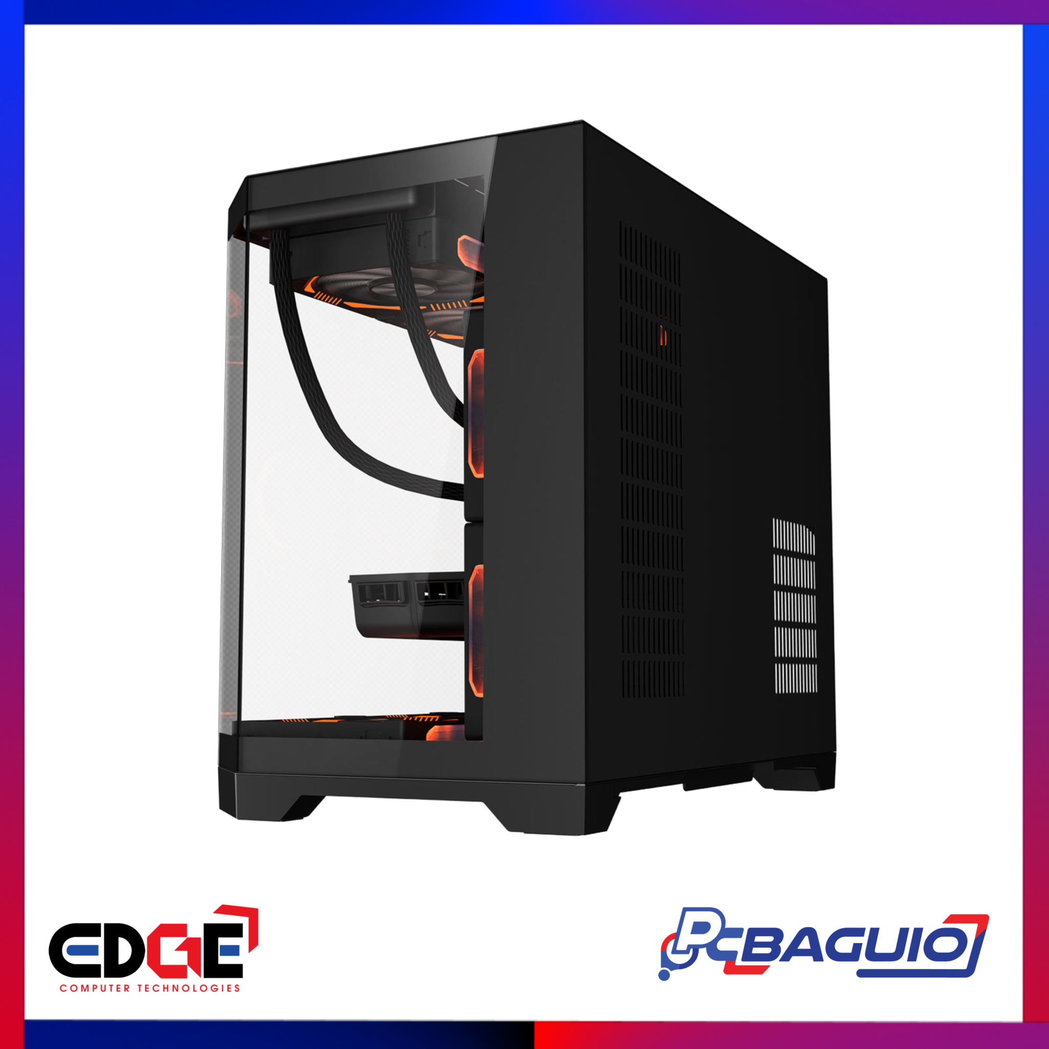 Coolman Spectra M-ATX/ITX with Customizable LCD Screen Display (Black ...
