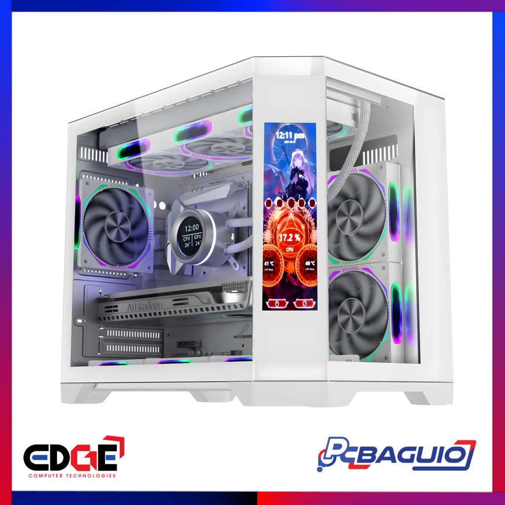 Coolman Spectra M-ATX/ITX with Customizable LCD Screen Display (Black ...