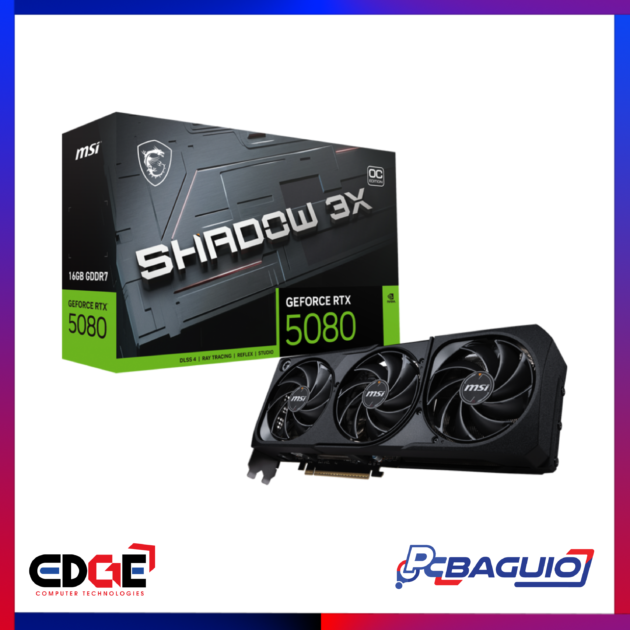 MSI GeForce RTX™ 5080 16G SHADOW 3X OC GPU – EDGE Computer Technologies