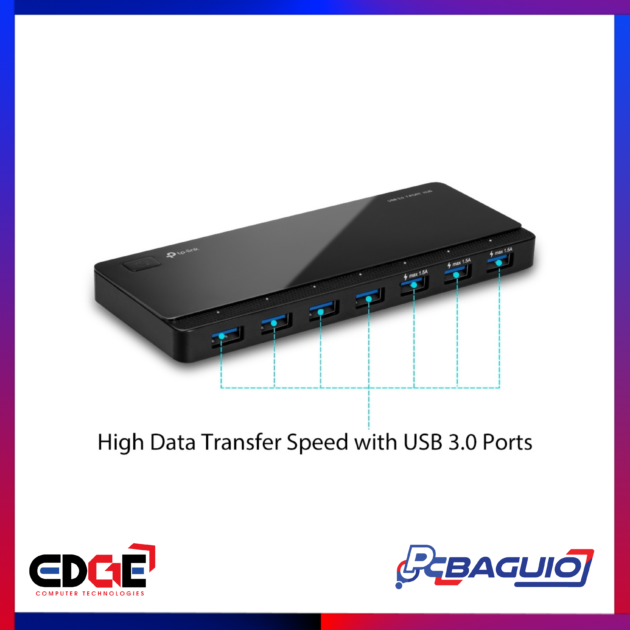 TPLINK UH700 USB 3.0 7-Port Portable USB Hub – EDGE Computer Technologies