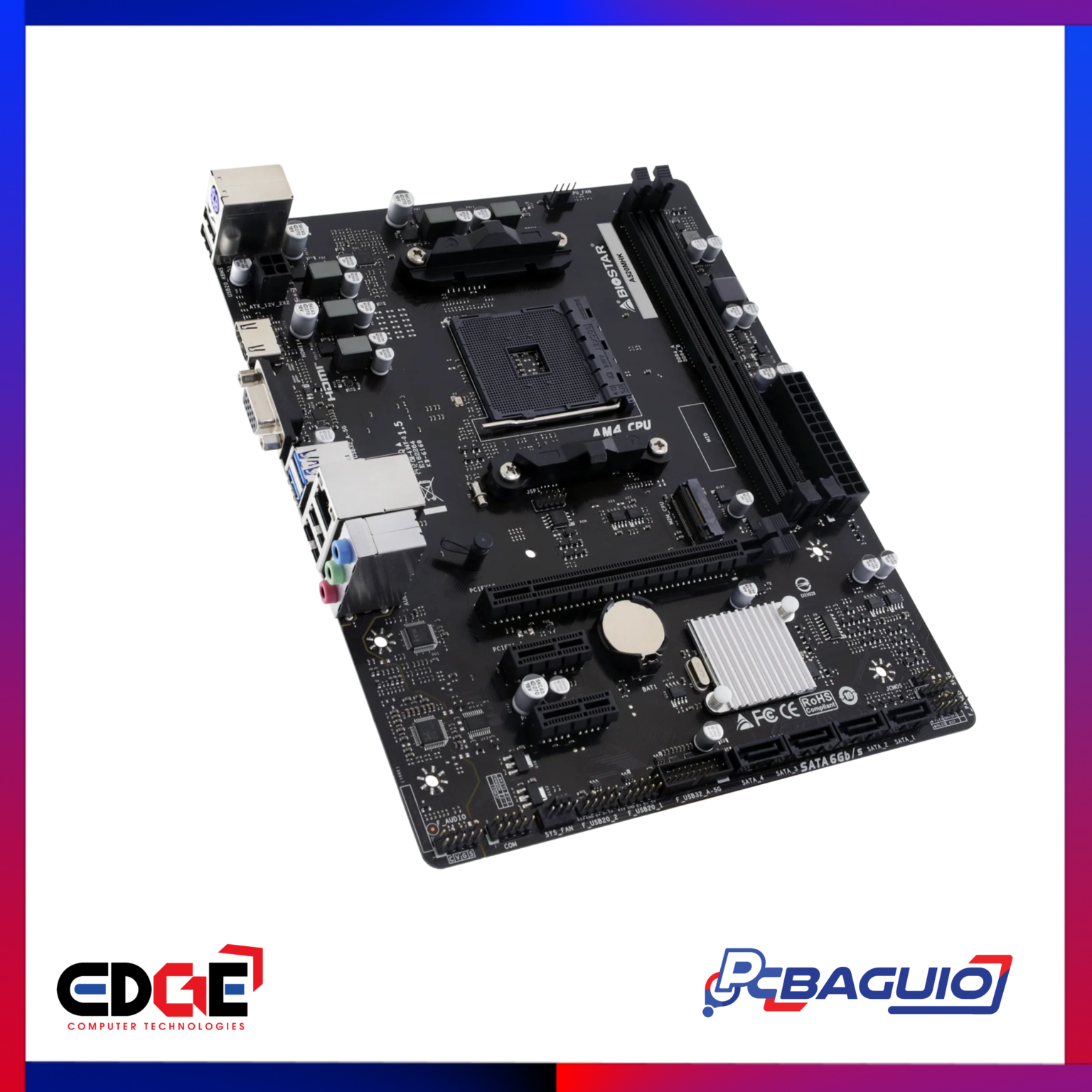 BIOSTAR A520 MHK AMD MOTHERBOARD | AM4 – EDGE Computer Technologies