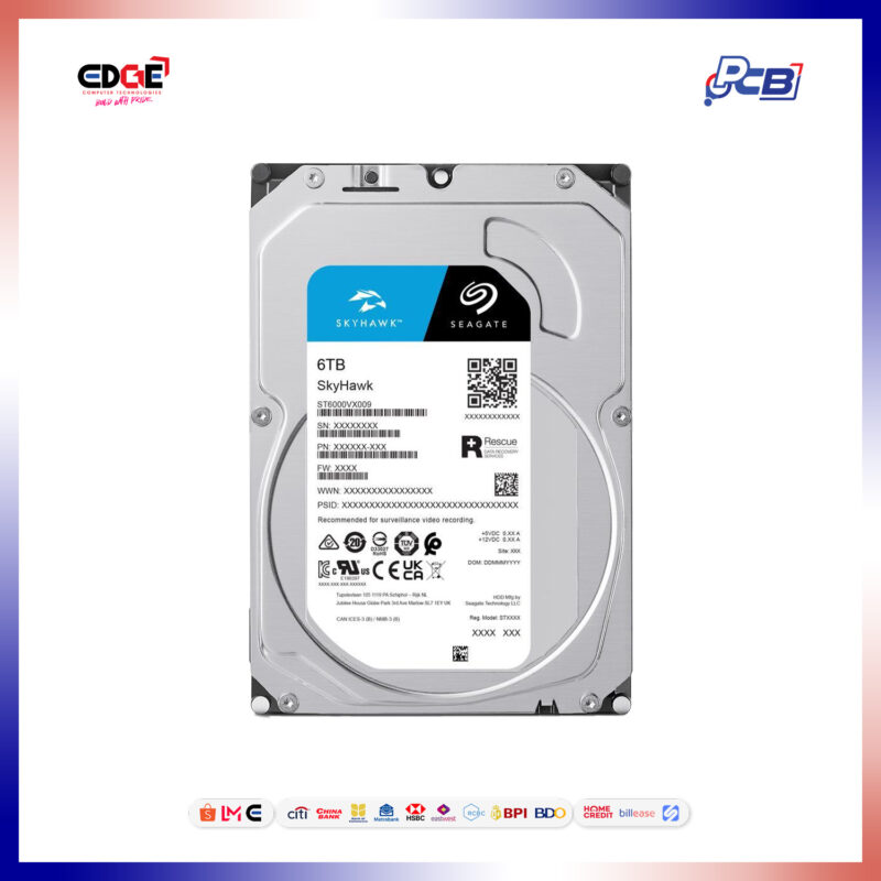 6TB, SEAGATE Skyhawk ST6000VX009 3.5″ HDD | 64MB 5900RPM – EDGE ...